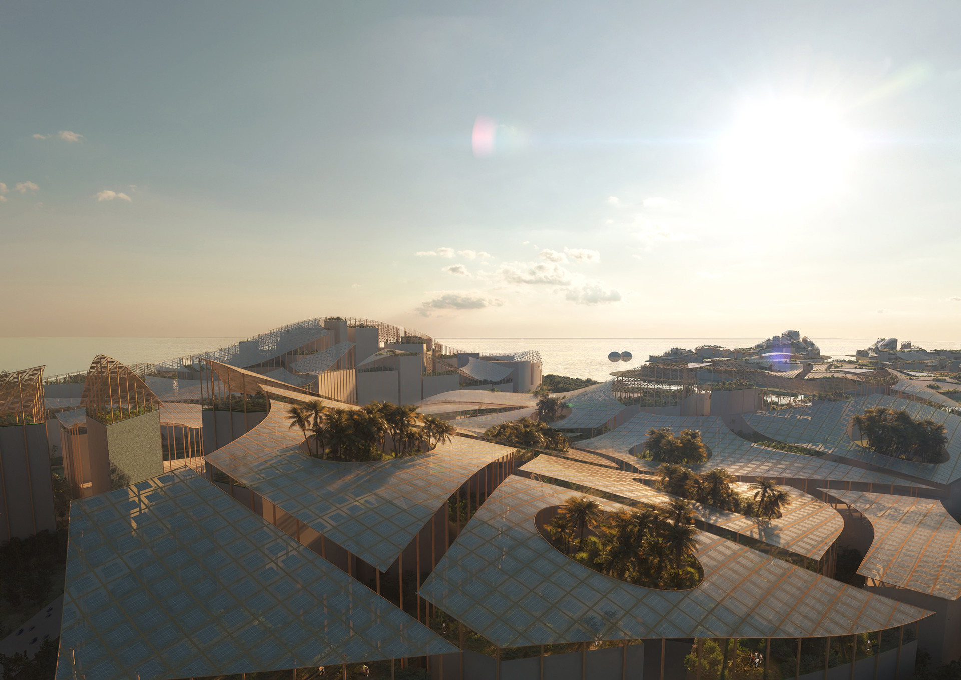 MVRDV - The Sun Flower Islands